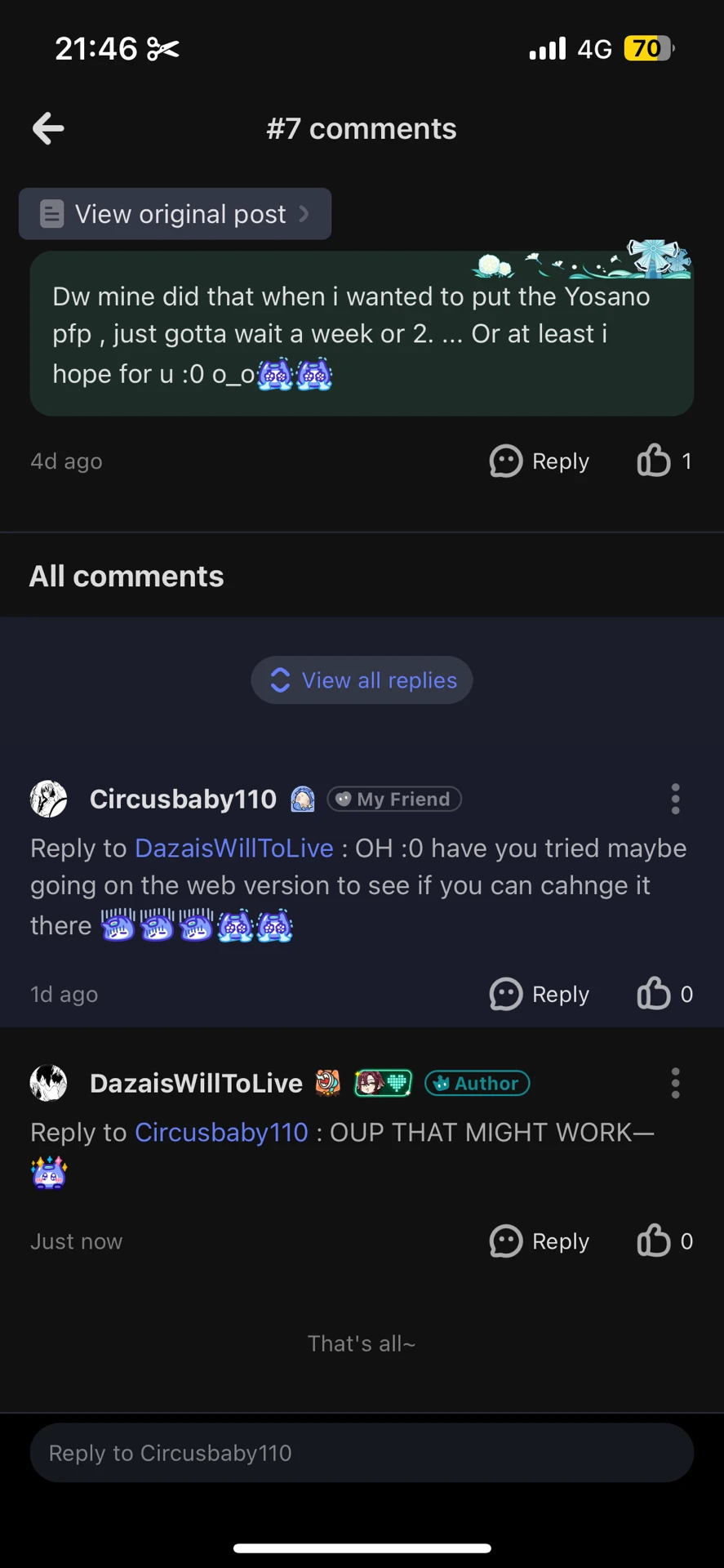 PFP POLL HOPEFULLY WILL WORK:3 | HoYoLAB