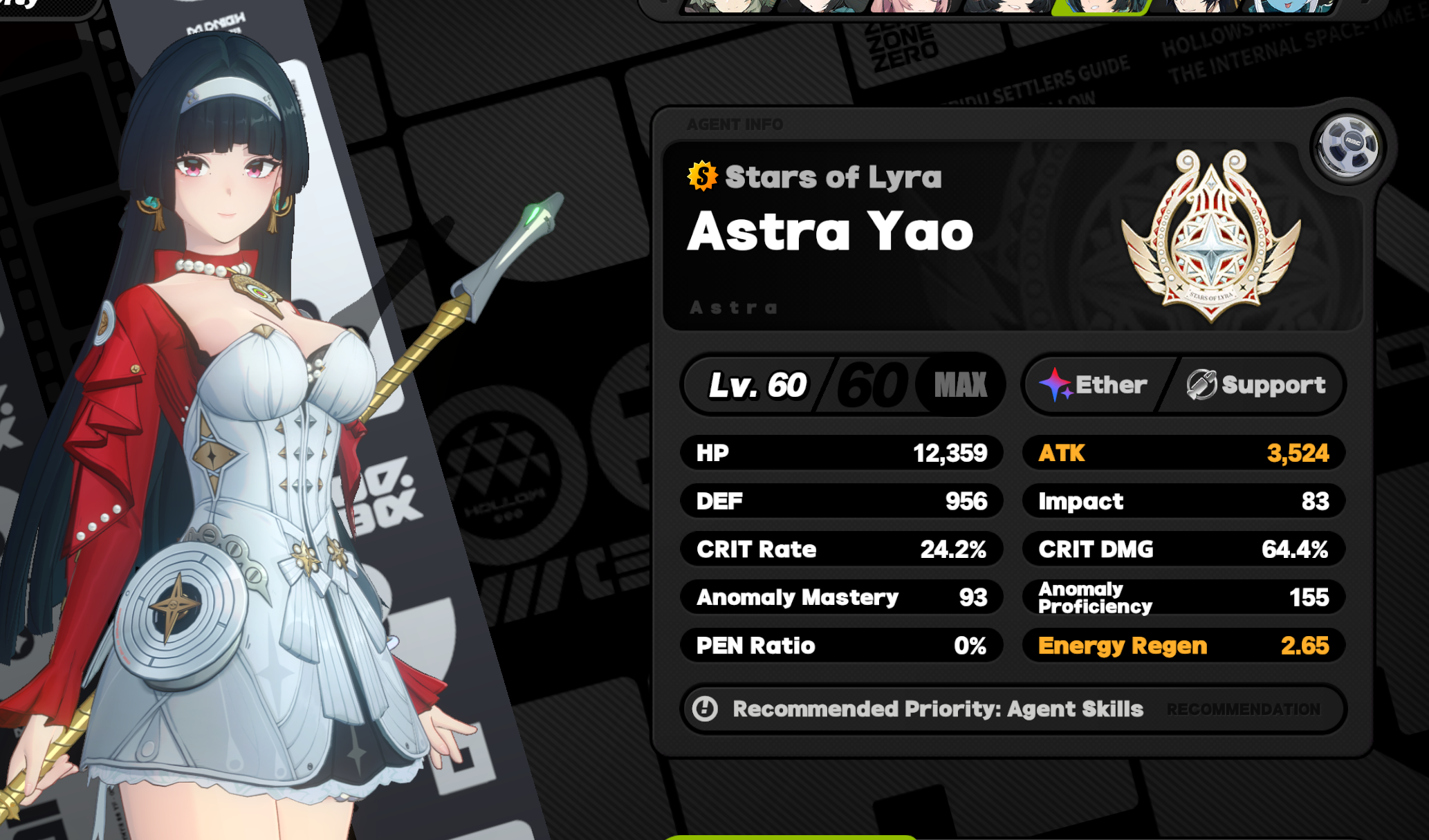 Hour 0 Astra Yao build! Zenless Zone Zero | HoYoLAB