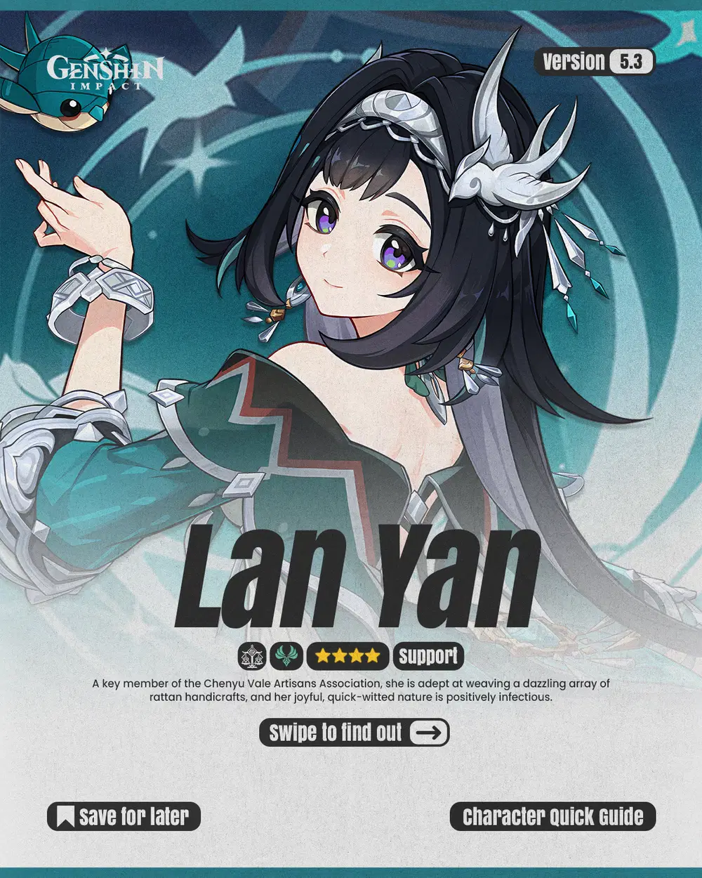 Lan Yan Build Guide (Support) — Infographic v5.3 Genshin Impact | HoYoLAB