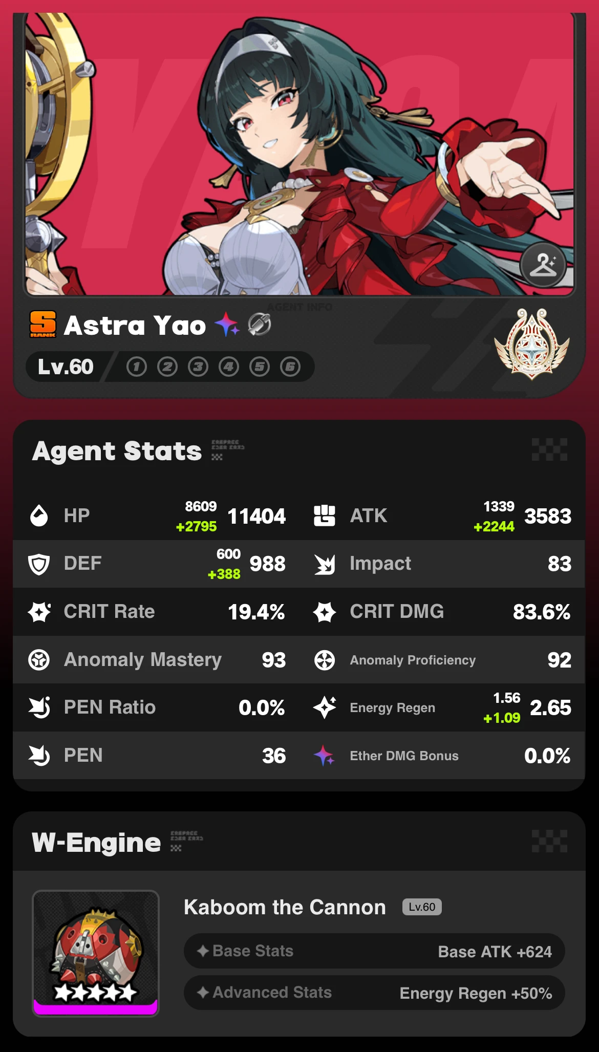 Decent Astra Yao Build? Zenless Zone Zero | HoYoLAB