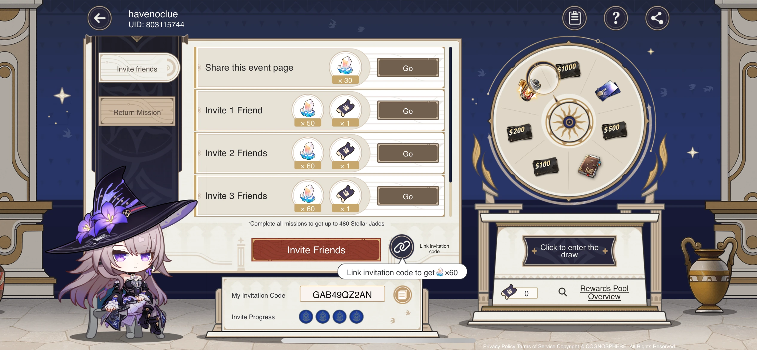 If possible please use my code😭🙏🏼 GAB49QZ2AN Honkai: Star Rail | HoYoLAB