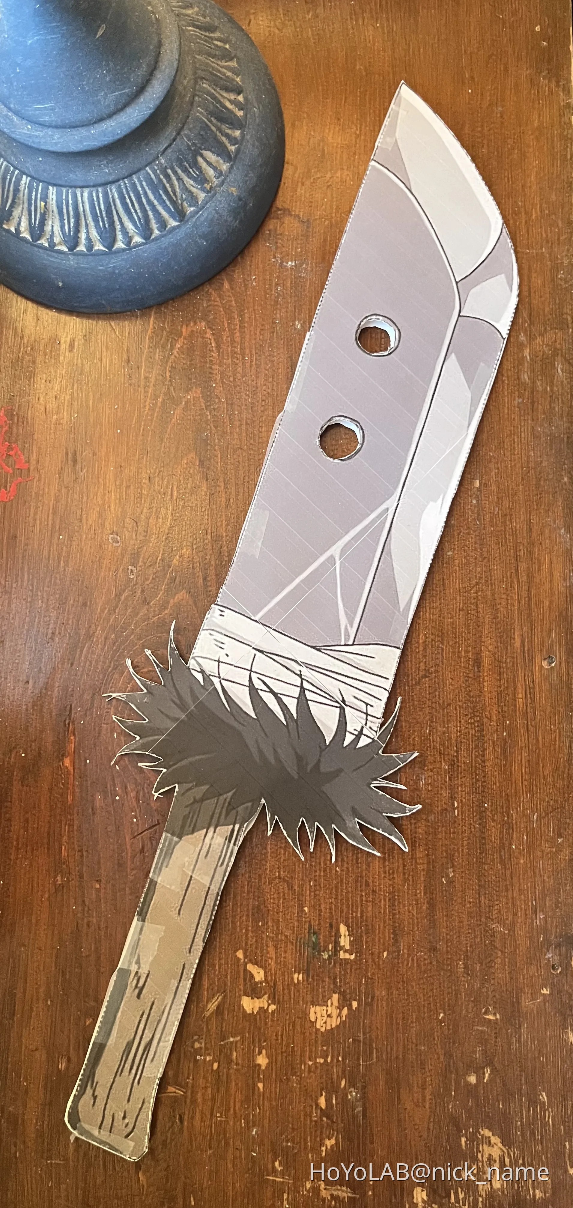 A double sided cardboard replica of Slaughter Demon from jjk | HoYoLAB