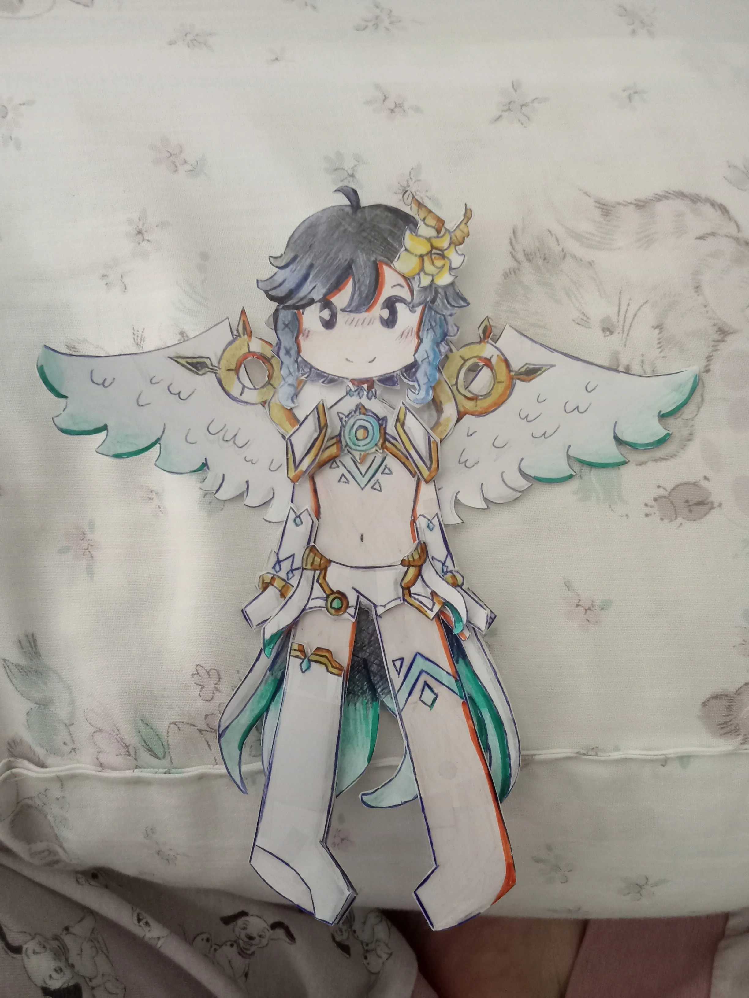 Venti (in his outfit from the manga!) paper doll Genshin Impact | HoYoLAB