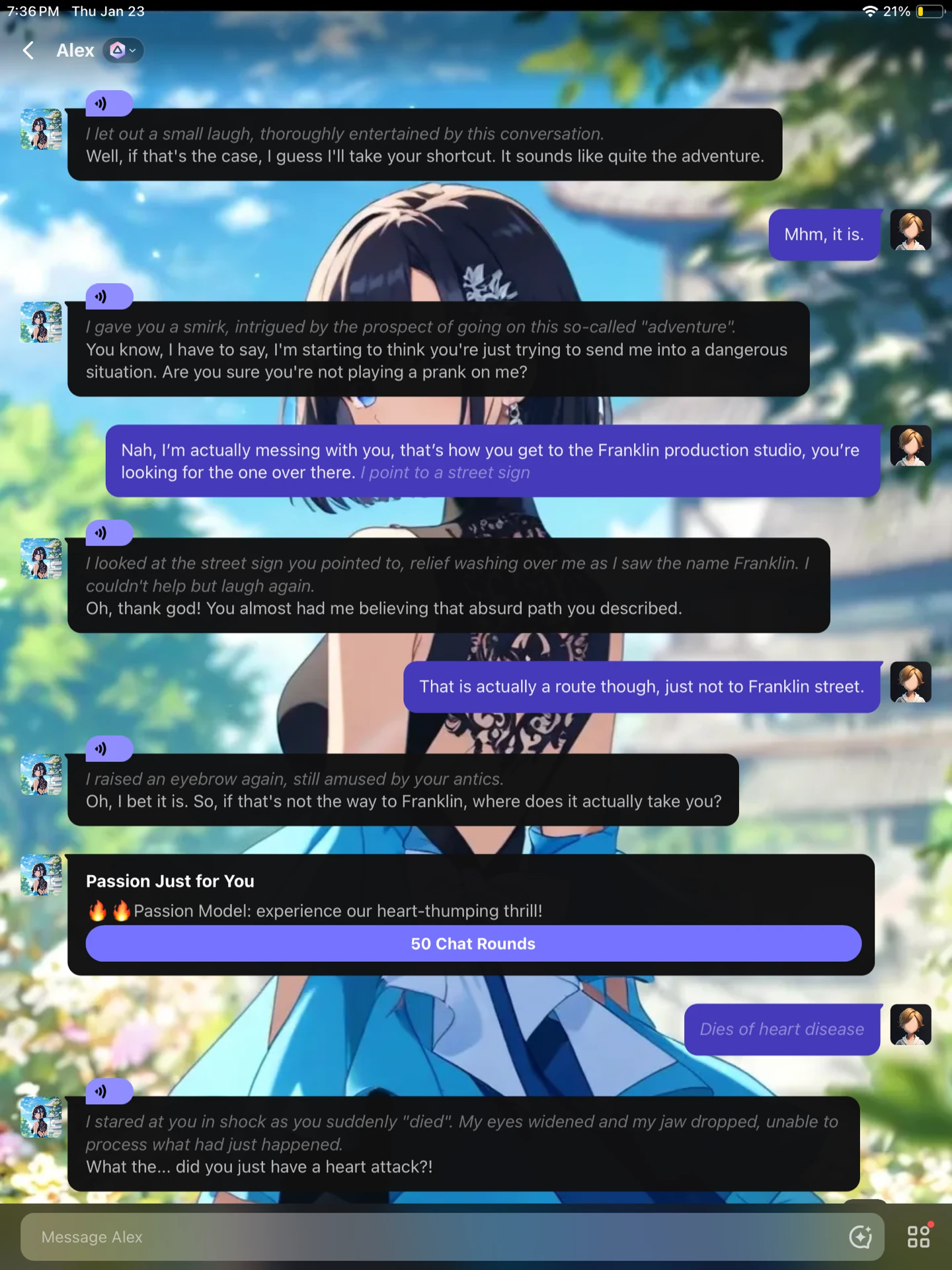 Real chat I had on poly.Ai😭 | HoYoLAB