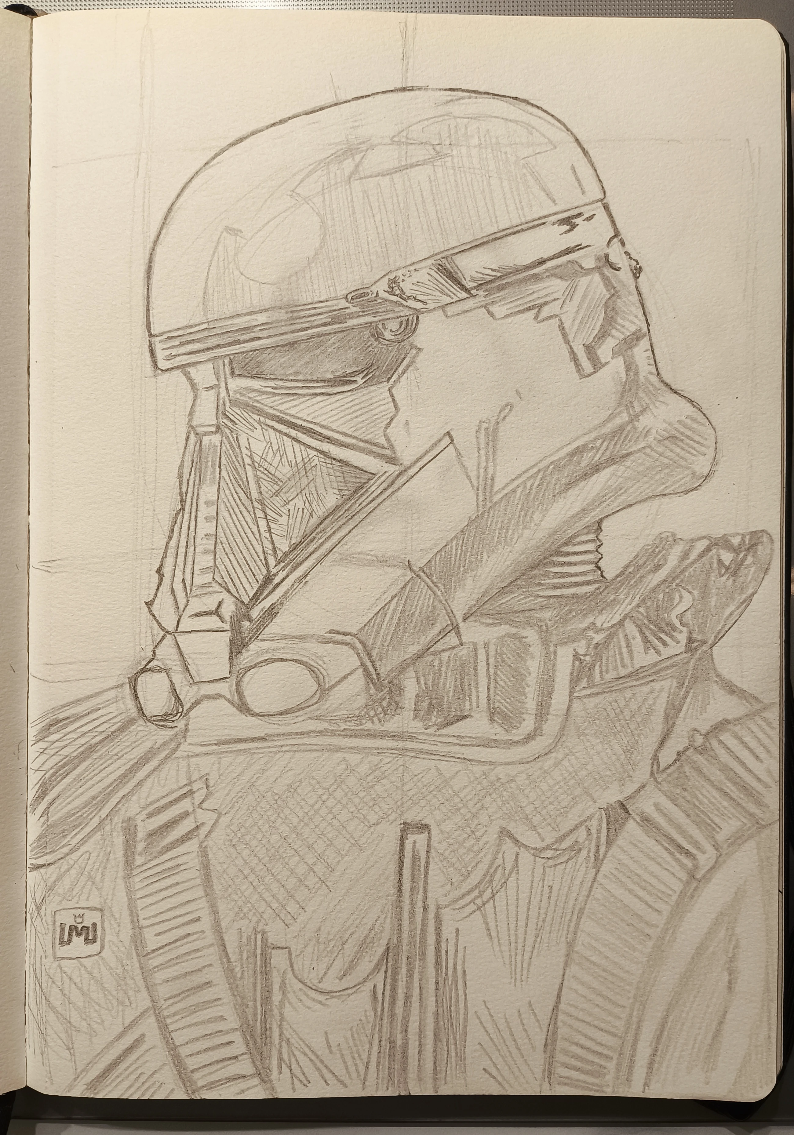 𝕊𝕋𝔸ℝ 𝕎𝔸ℝ𝕊 Death Trooper drawing WIP | HoYoLAB