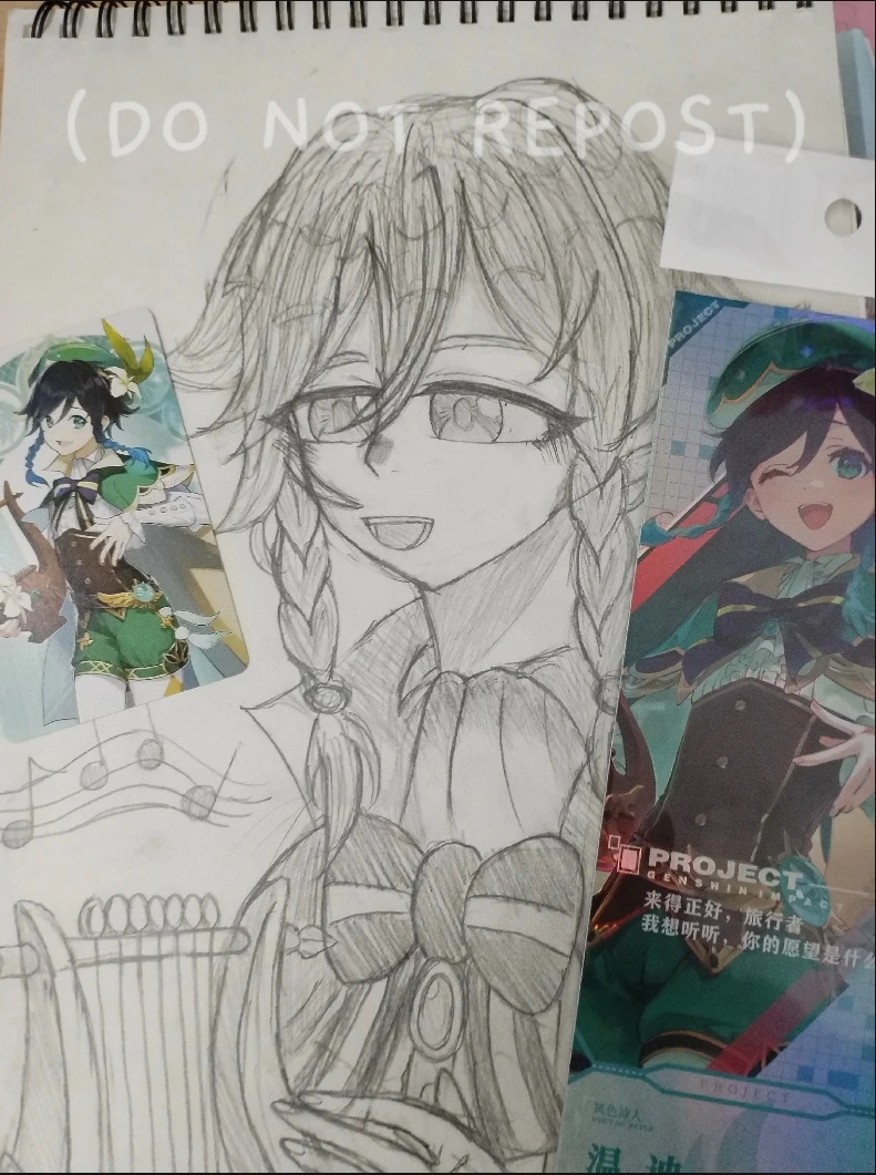 Venti drawing fanart? Genshin Impact | HoYoLAB