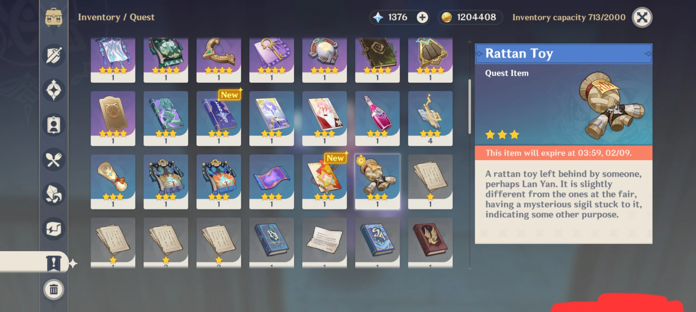 here the Rattan toy description before it dissapears Genshin Impact ...