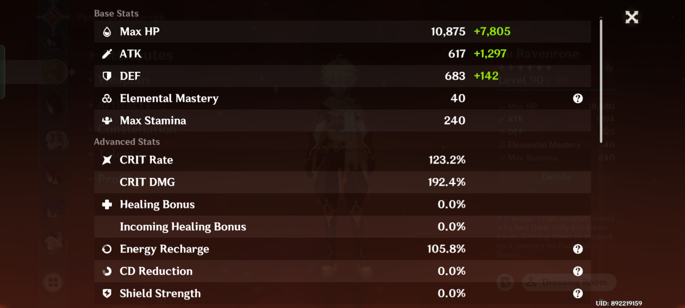 Pyro traveler built Genshin Impact | HoYoLAB