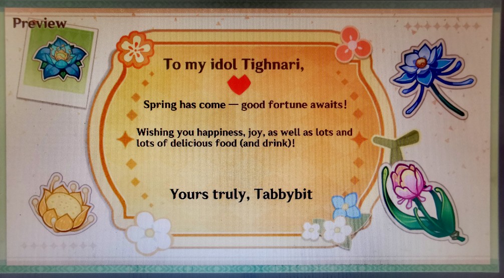 Gift envelope for the idol Tighnari Genshin Impact | HoYoLAB