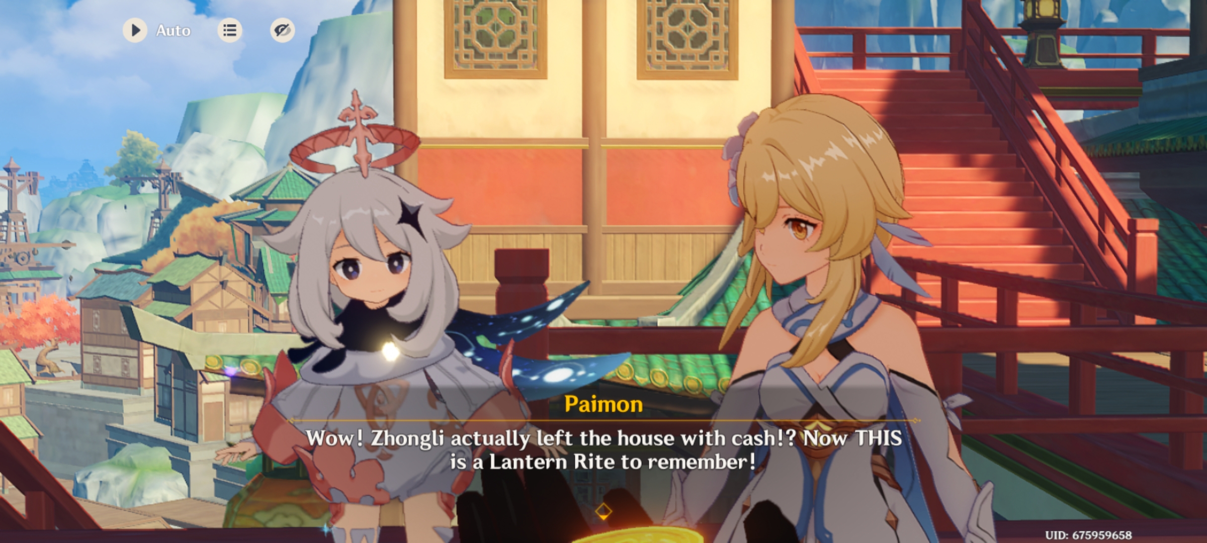 One of Paimon's most funny voice lines yet ( my first Lantern Right btw ...