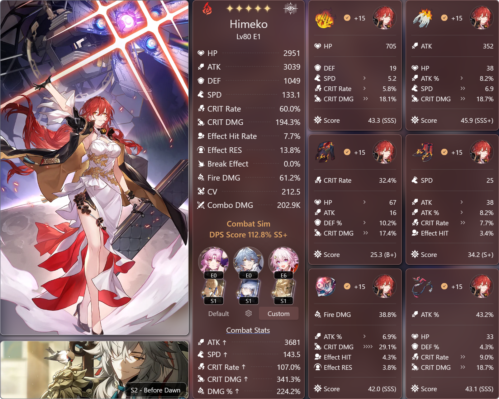 Himeko building Honkai: Star Rail | HoYoLAB
