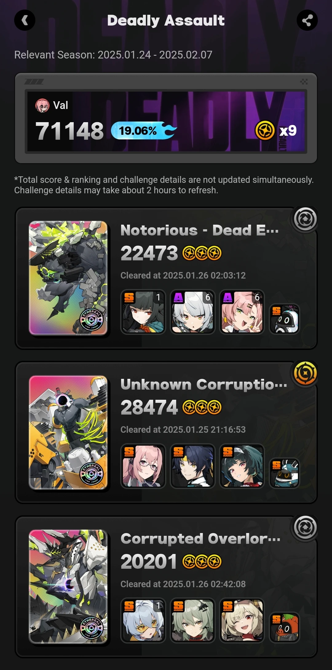 Deadly Assault 03 -Full 9 Stars- Zenless Zone Zero | HoYoLAB