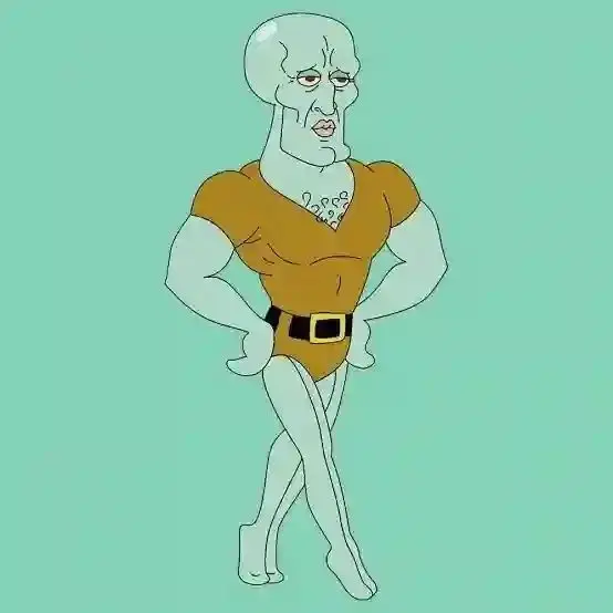 squidward handsome face
