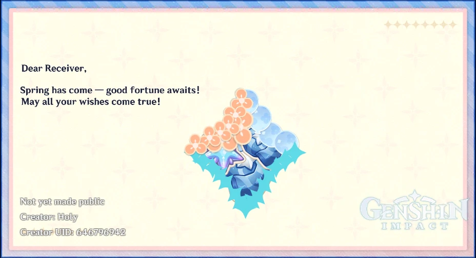 Lantern Rite Envelope! Genshin Impact | HoYoLAB