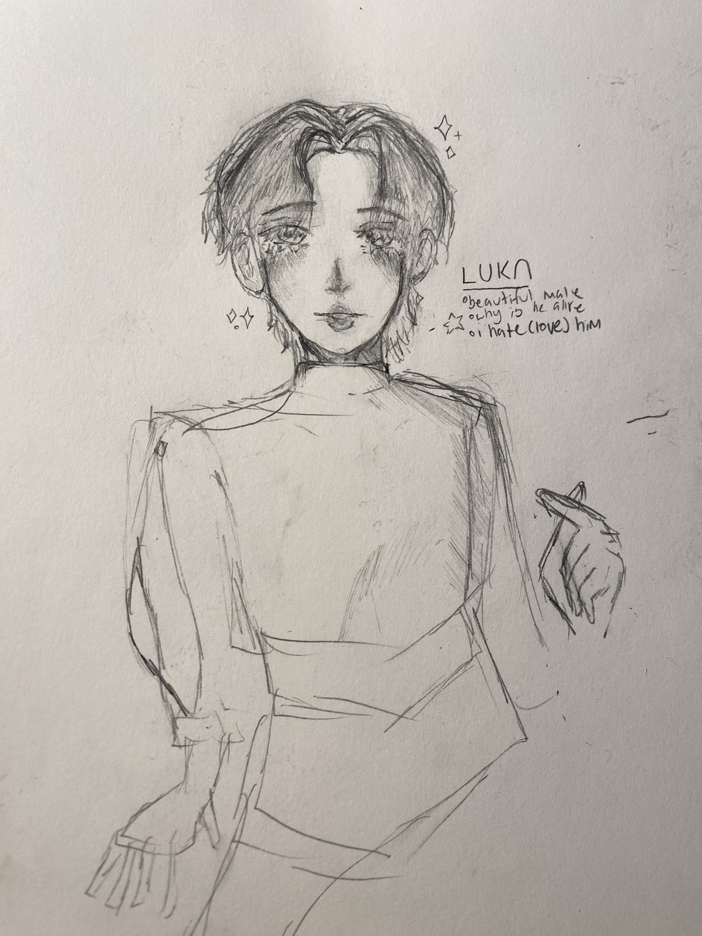 luka drawing from alnst!! this is pretty old actually Genshin Impact ...