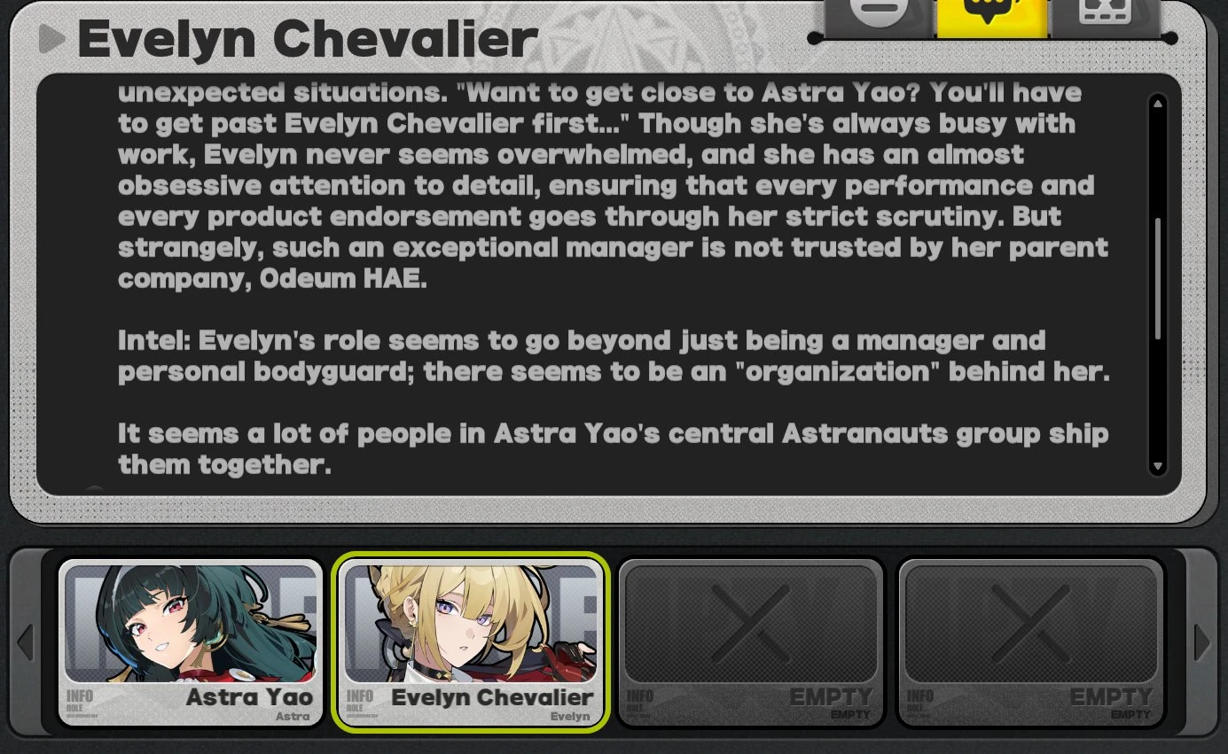 Astra Yao and Evelyn get shipped by even the lore. live love laugh ...