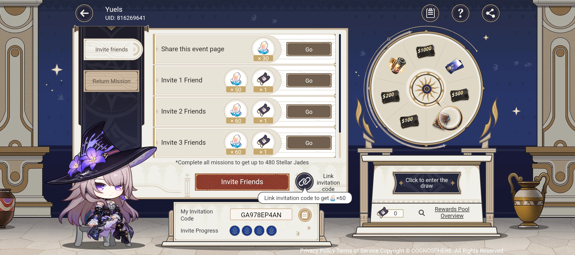 Need help with the invitation code Honkai: Star Rail | HoYoLAB
