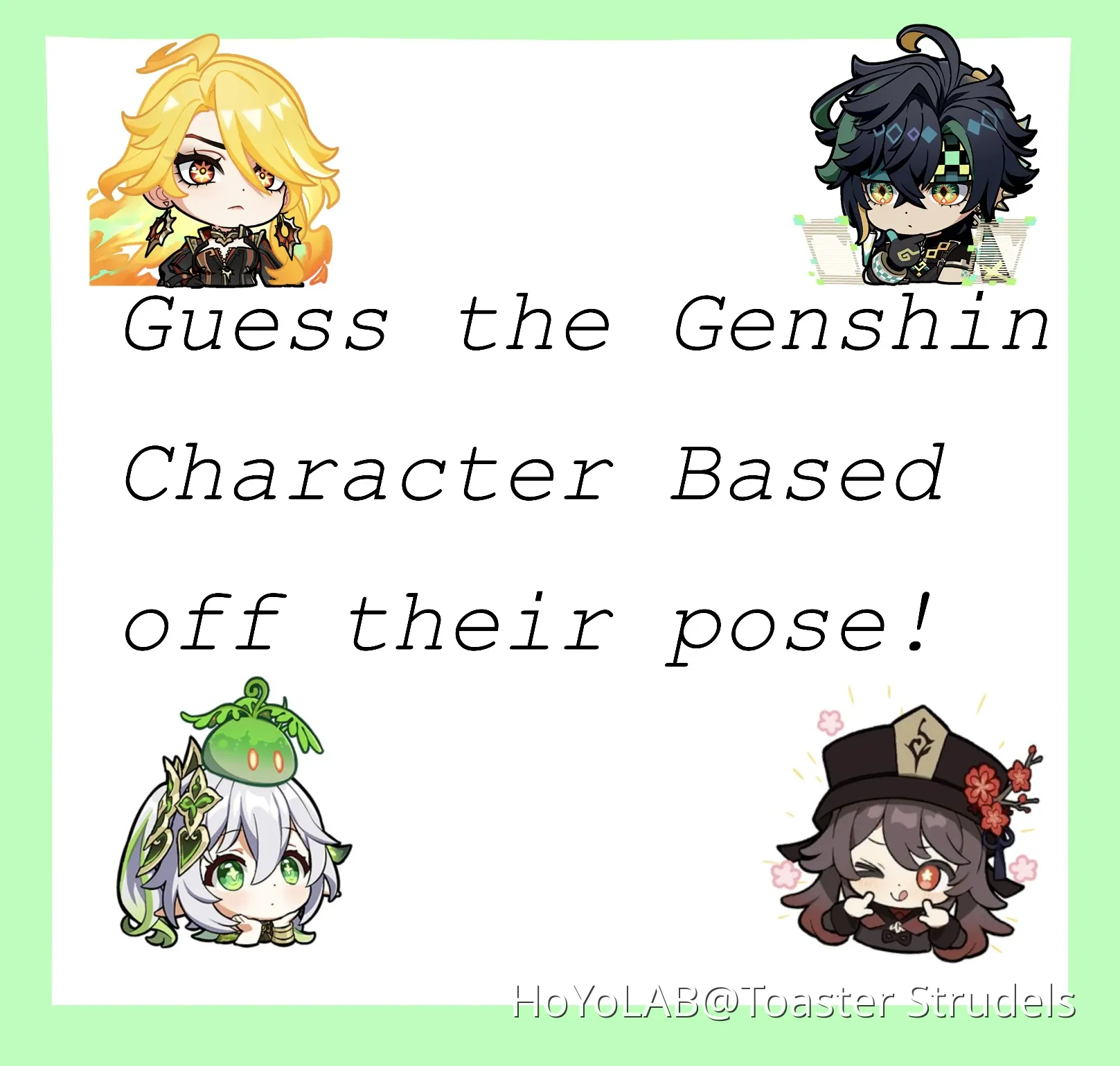 Guess the Genshin character based off their pose! Genshin Impact | HoYoLAB