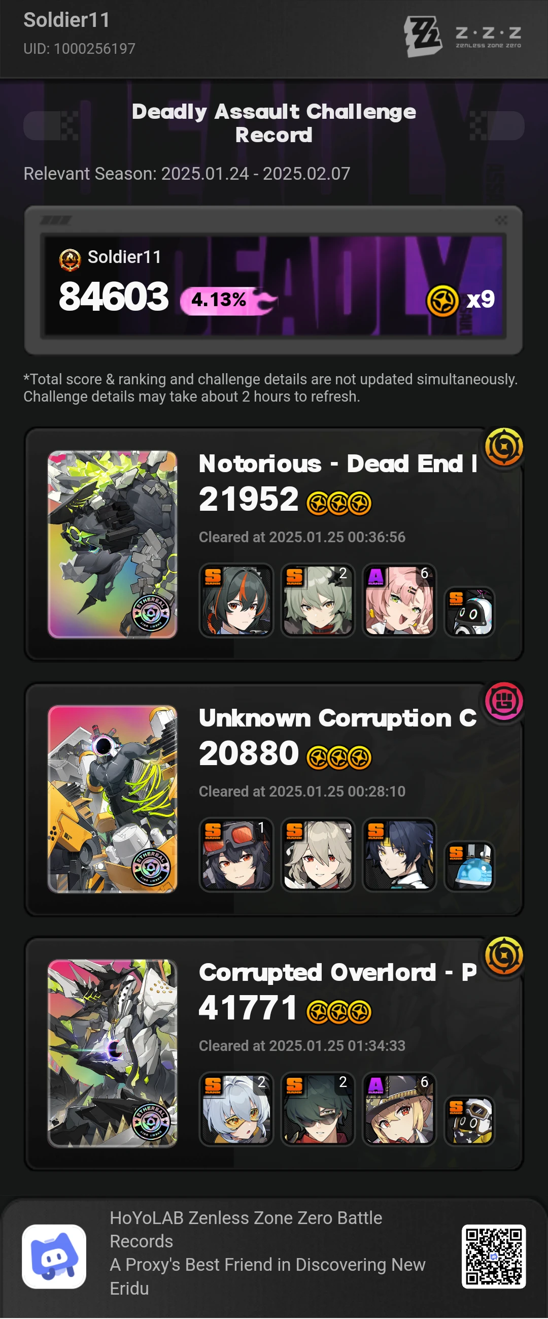 Top 4% feat. S11 Zenless Zone Zero | HoYoLAB