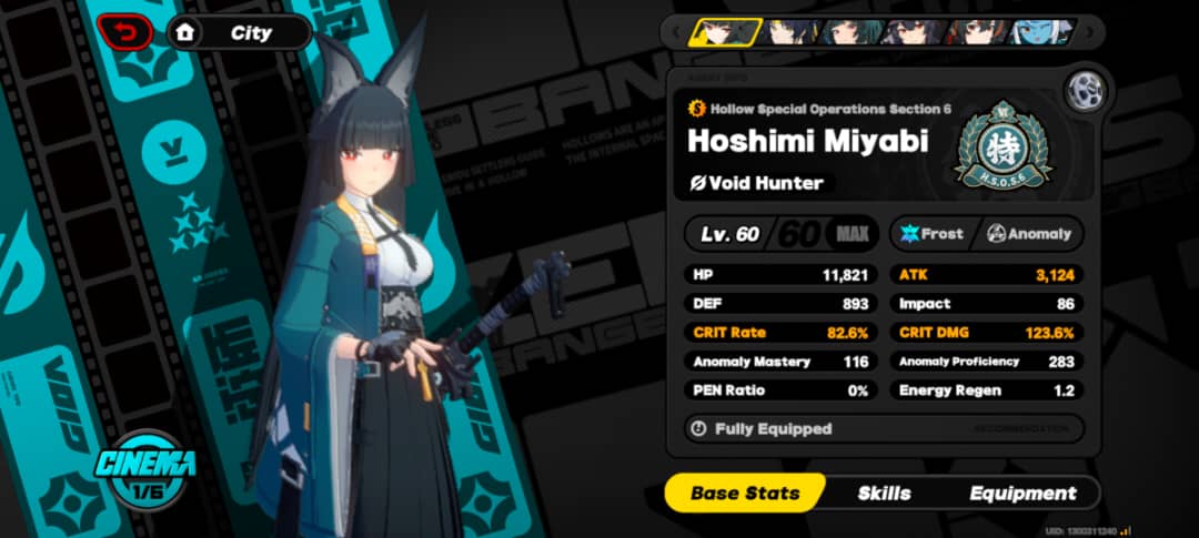 My ZZZ Character Stats Zenless Zone Zero | HoYoLAB