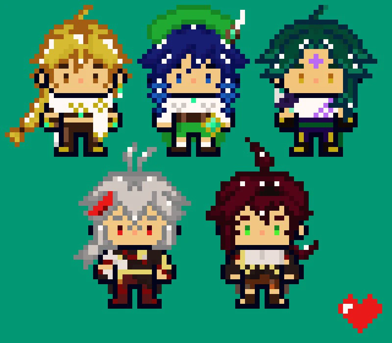 Pixel art de personajes Anemo🍃 Genshin Impact | HoYoLAB