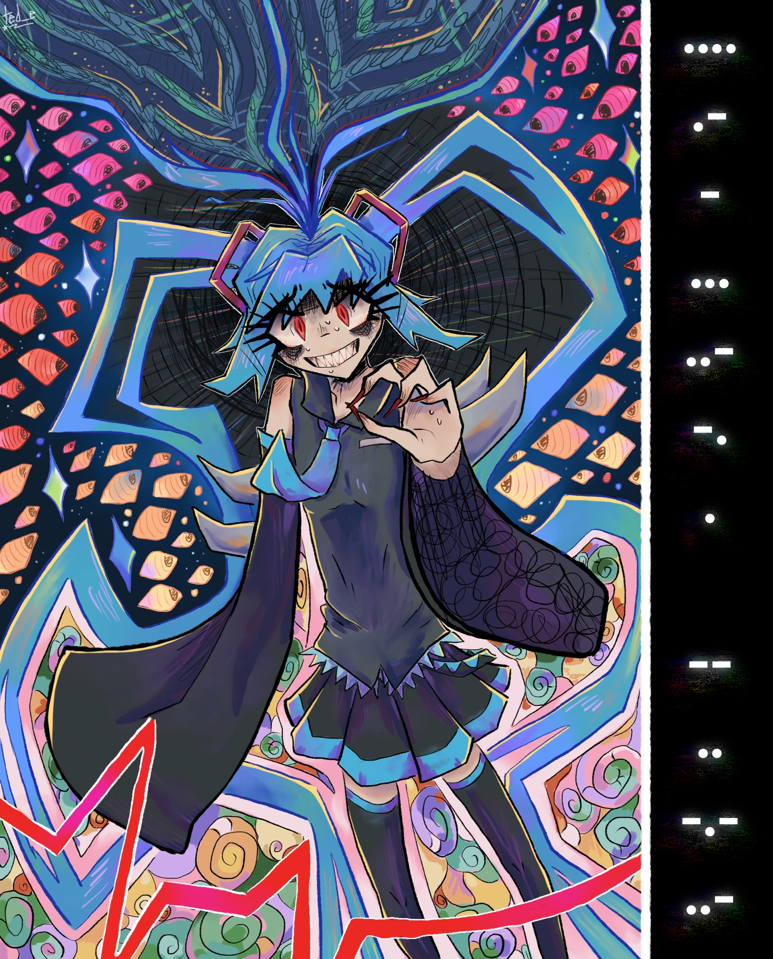 spooky miku art (oo ee oo) | HoYoLAB
