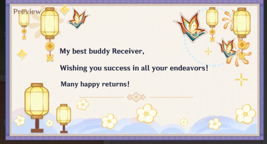 Day 3 and 4 lantern rite envelope designs Genshin Impact | HoYoLAB