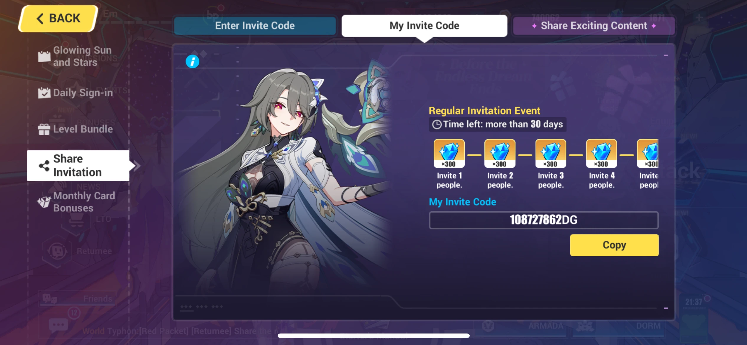 Invite code Honkai Impact 3rd | HoYoLAB