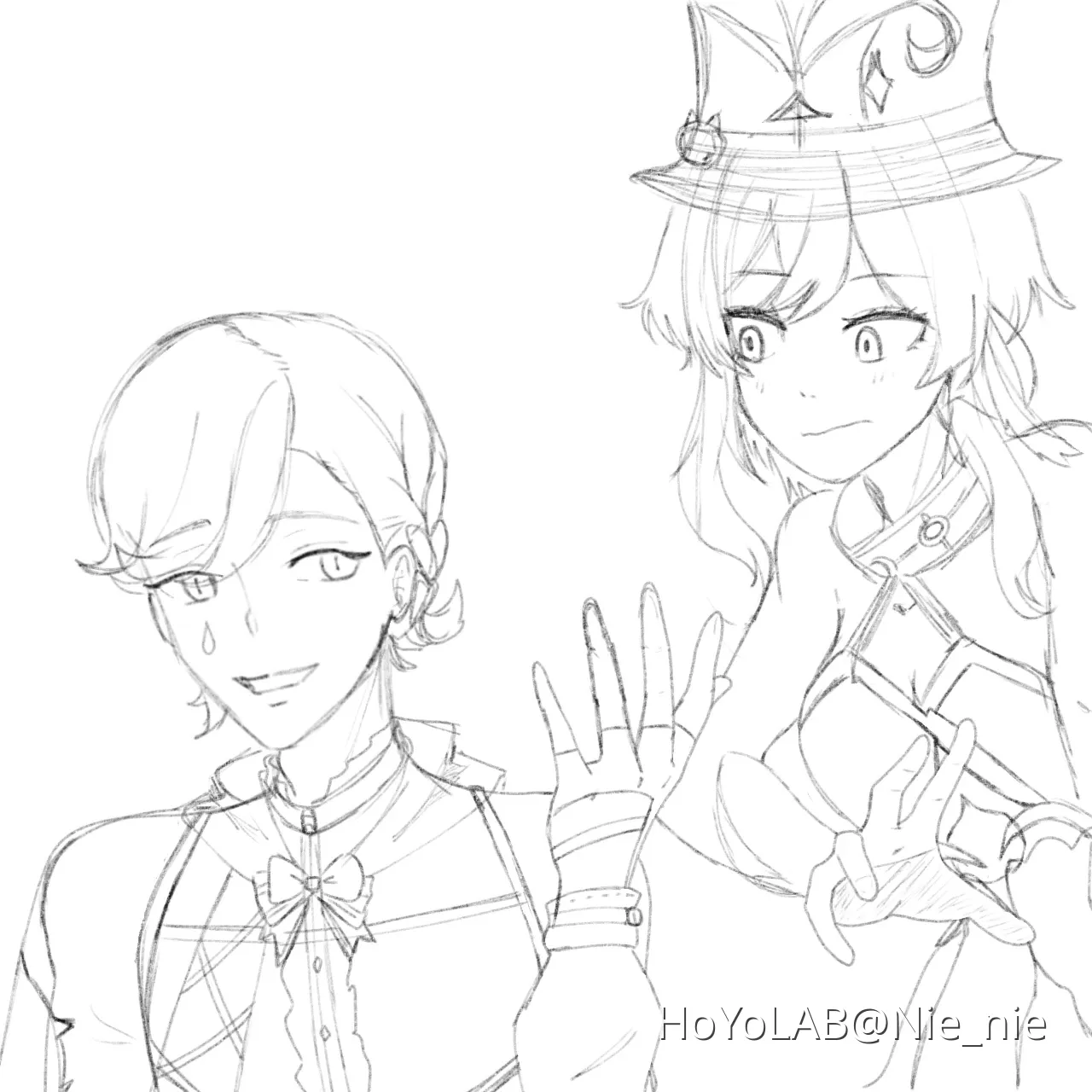 Moew moew sketch (Edit:HAPPYBIRTHDAYLYNEY!!) Genshin Impact | HoYoLAB