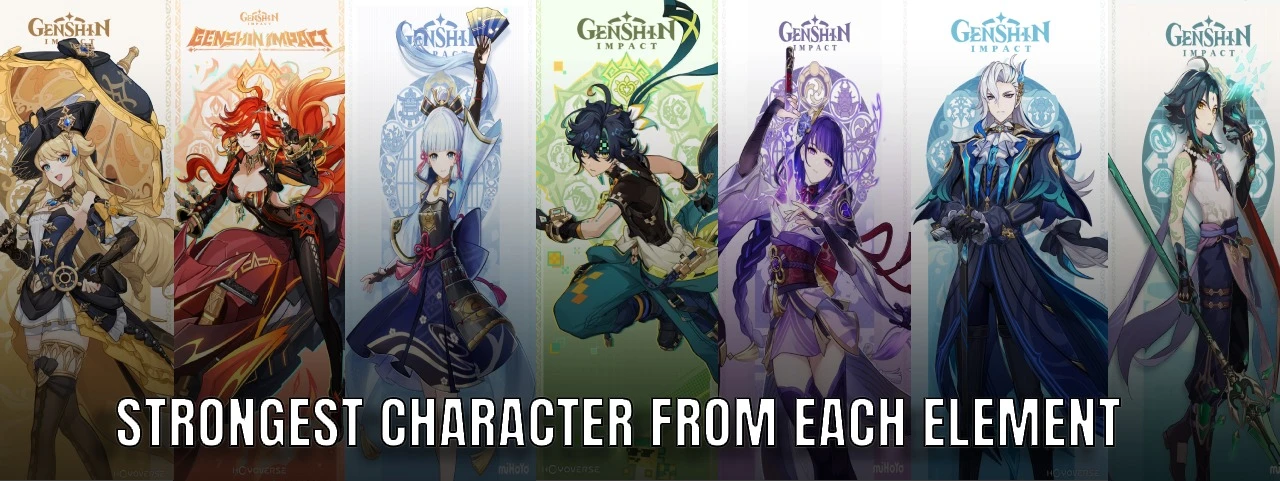 Most Strongest and Underrated Characters from Each Element Genshin ...