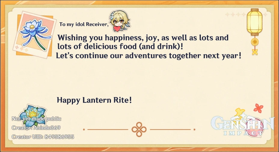 HAPPY LANTERN RITE! Genshin Impact | HoYoLAB