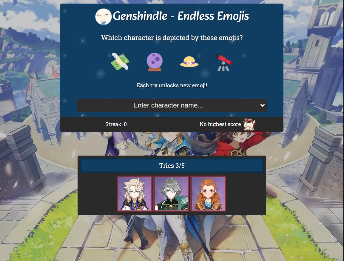Genshindle - More Endless Modes! Genshin Impact | HoYoLAB
