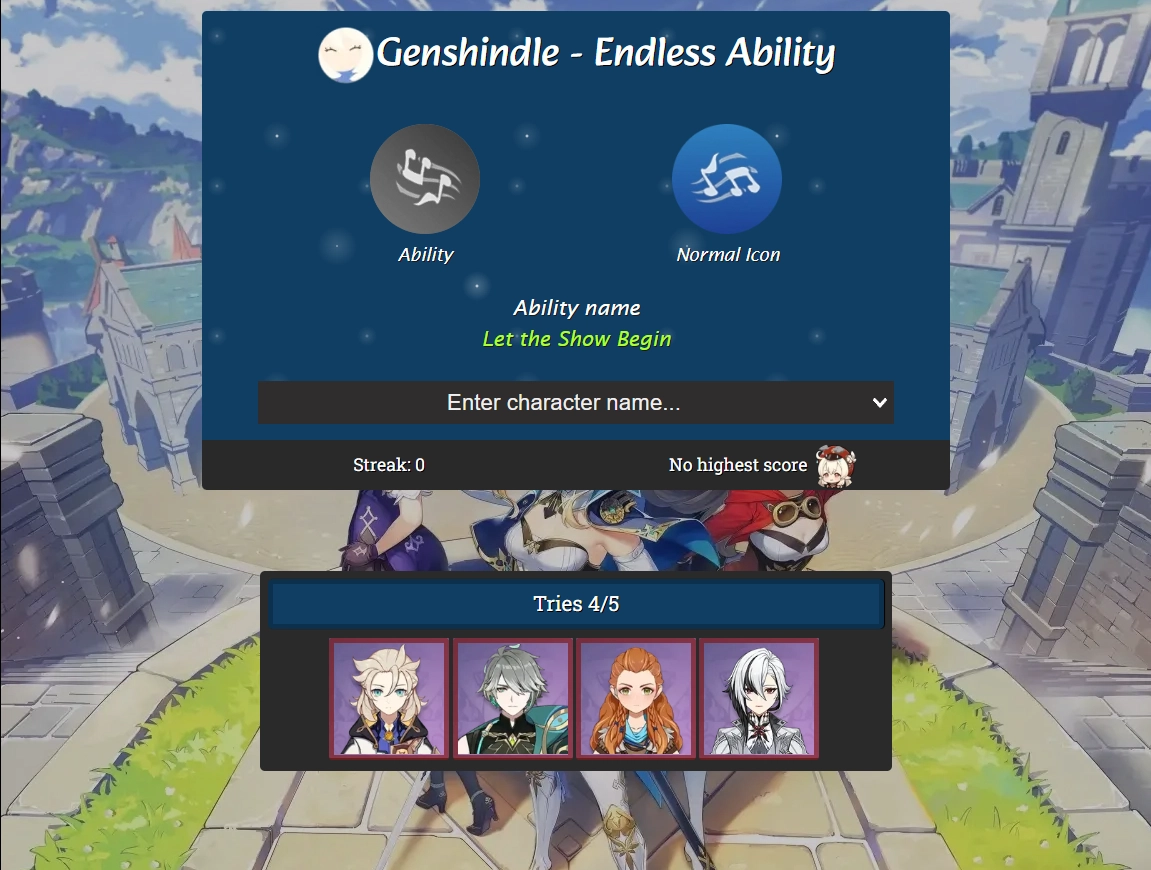 Genshindle - More Endless Modes! Genshin Impact | HoYoLAB