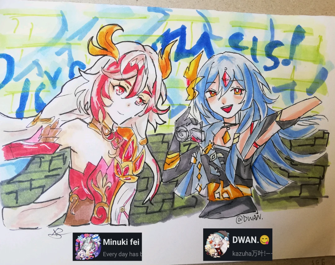 Again drawing with my Chinese friend @DWAN. 😋 Honkai Impact 3rd | HoYoLAB
