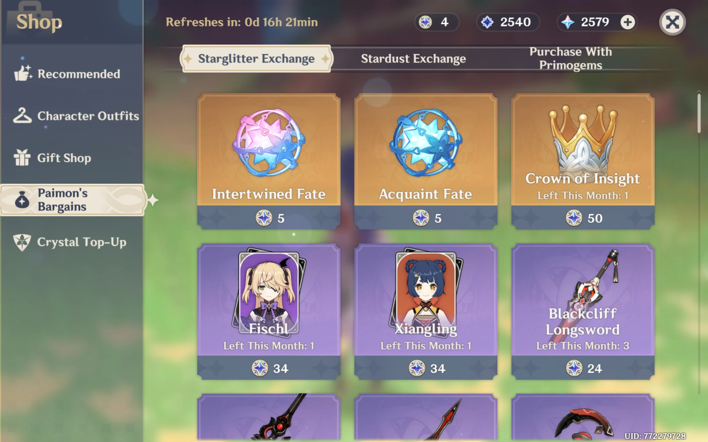 Mission Save up Starglitter and don't use artifacts from sets I don't ...