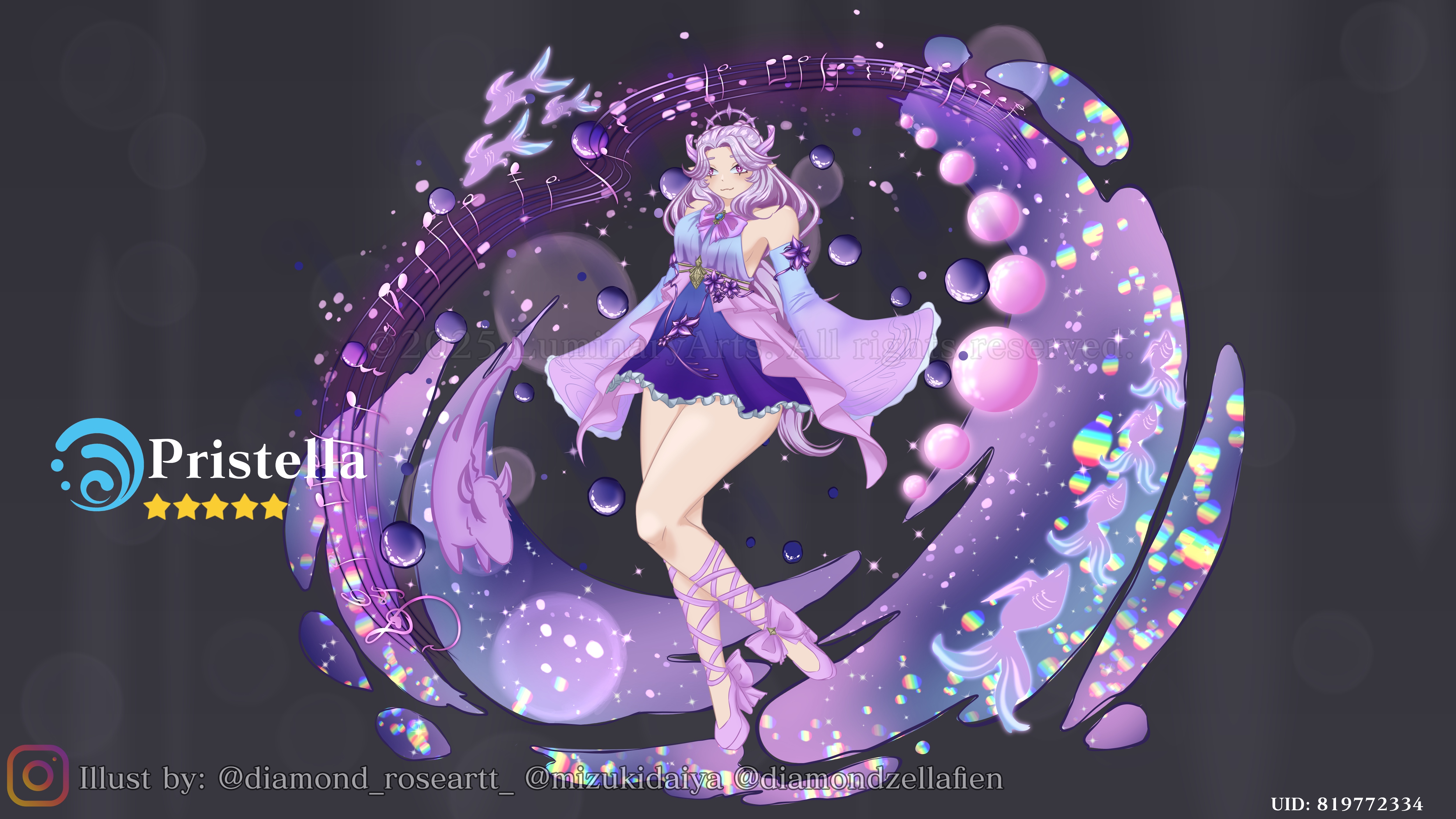 ((Genshin OC)) Pristella Splash Art!! + my Neuvillette build and doodle ...