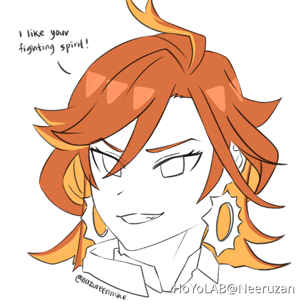 Simple sketch of Mavuika Genshin Impact | HoYoLAB