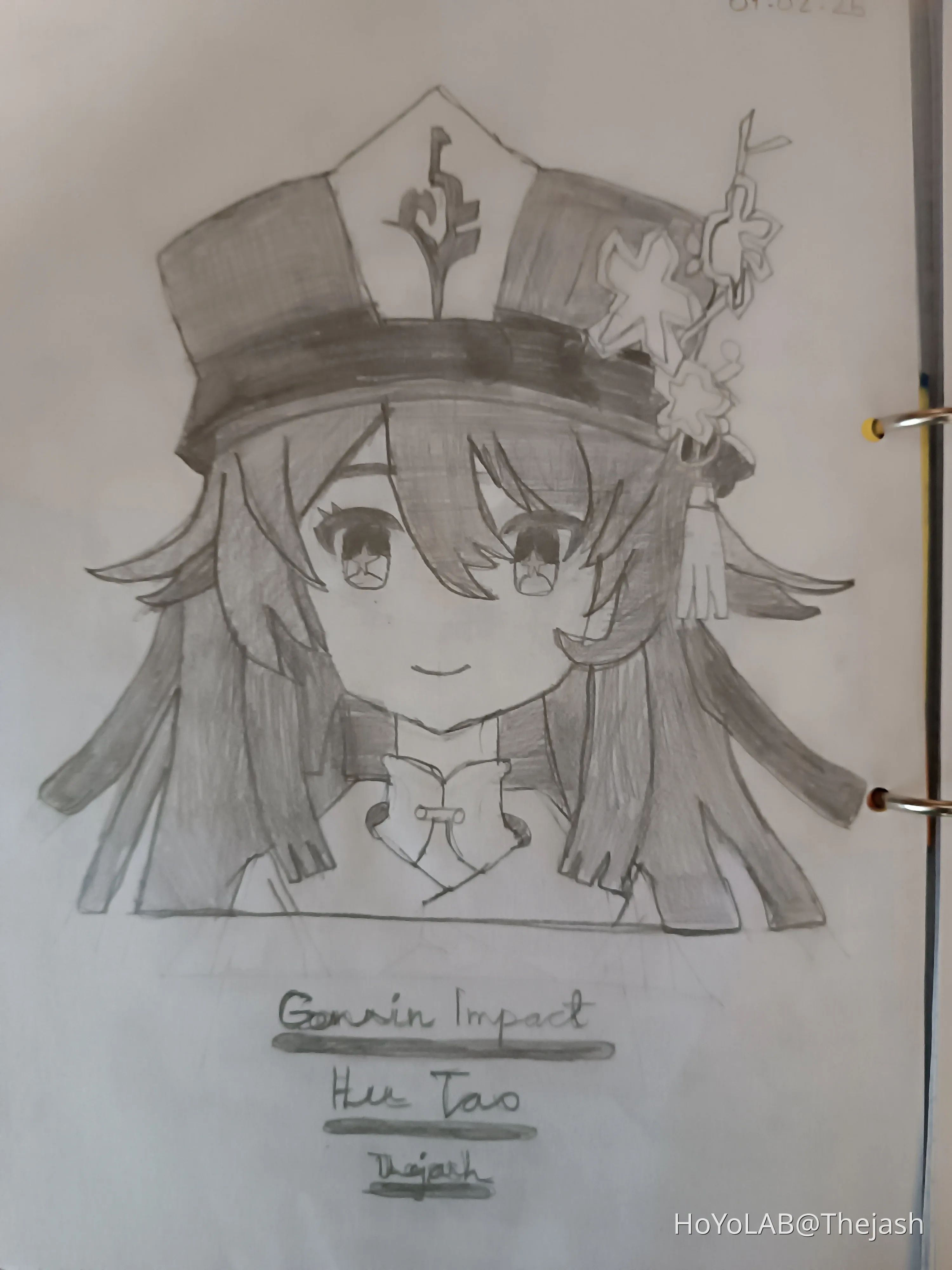 I drew Hu Tao. Genshin Impact | HoYoLAB