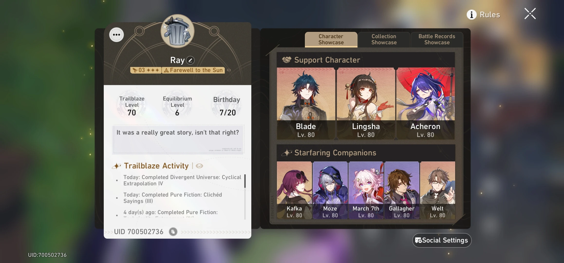 Finding friends on EU server! Honkai: Star Rail | HoYoLAB