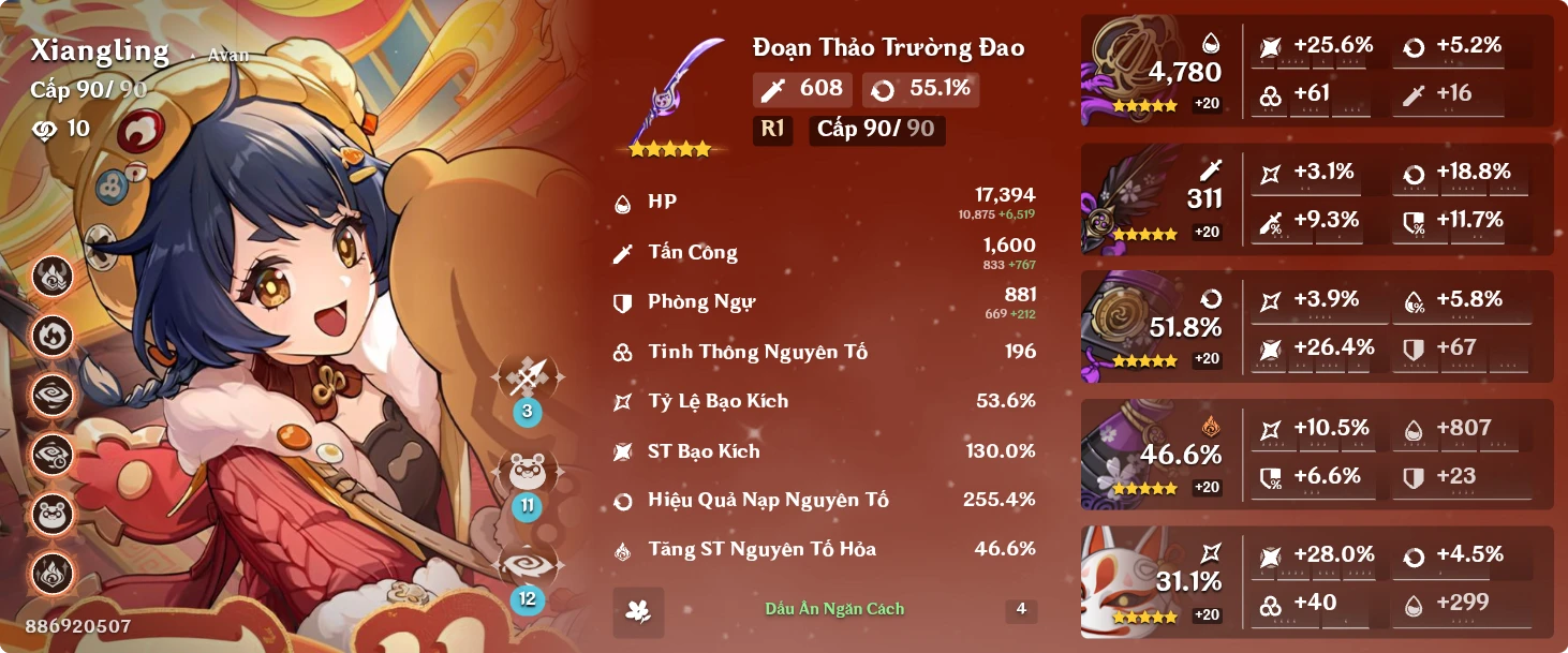 Xiangling build thiếu tl quay đuối quá Genshin Impact | HoYoLAB