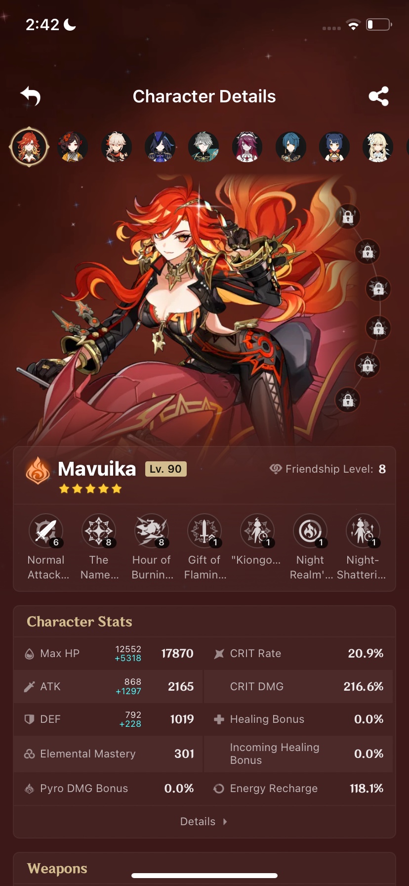 My Mavuika build Genshin Impact | HoYoLAB