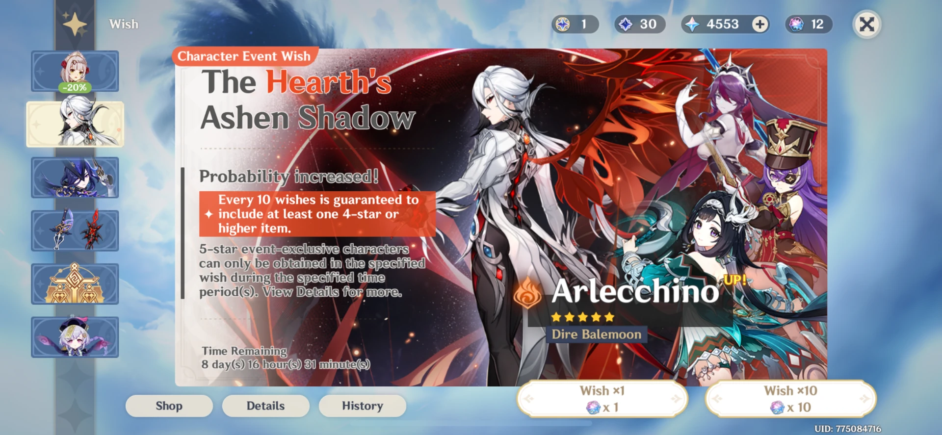 Day 9 of saving for Arlecchino 🗿 Genshin Impact | HoYoLAB