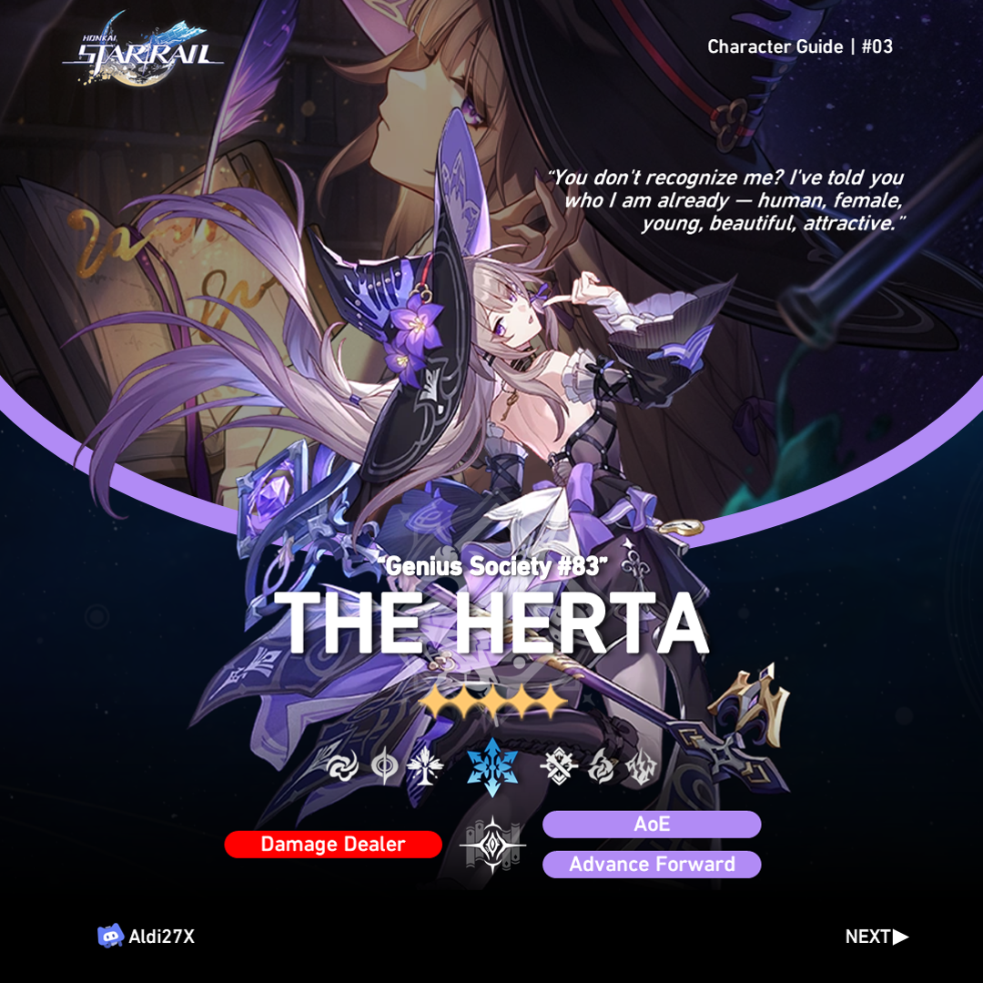THE HERTA - Infographic Character Guide Honkai: Star Rail | HoYoLAB
