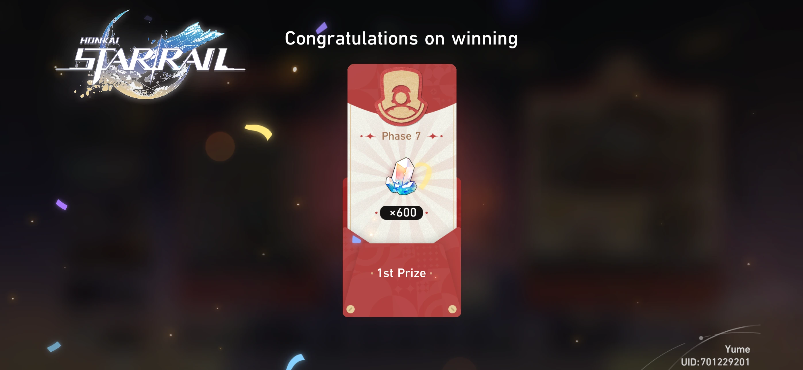 I GOT THE 600 ON THE LAST DAY!!!!!!!!! yay Honkai: Star Rail | HoYoLAB