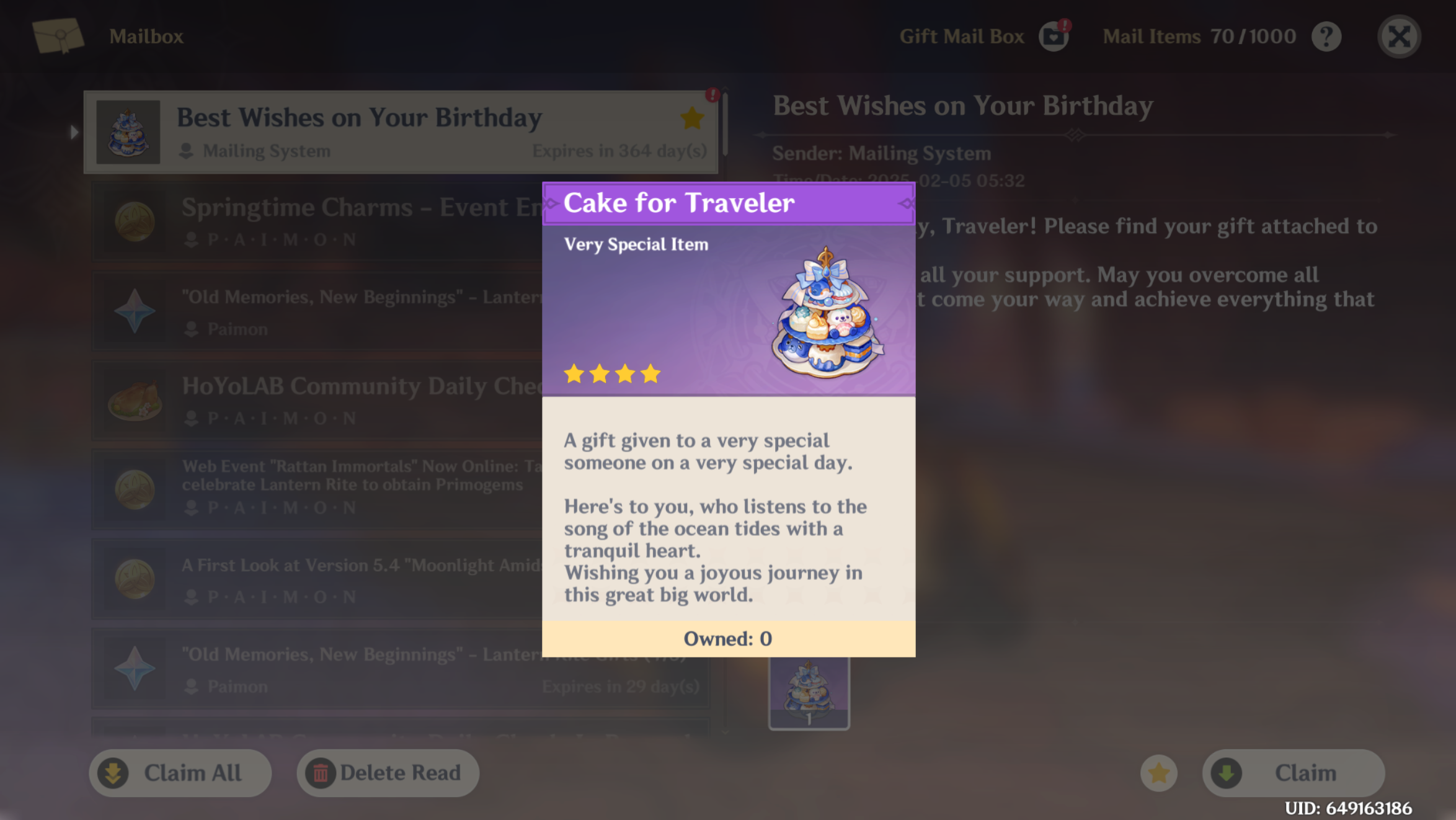 Today I received my Fontaine Themed Cake for Traveler. Genshin Impact ...