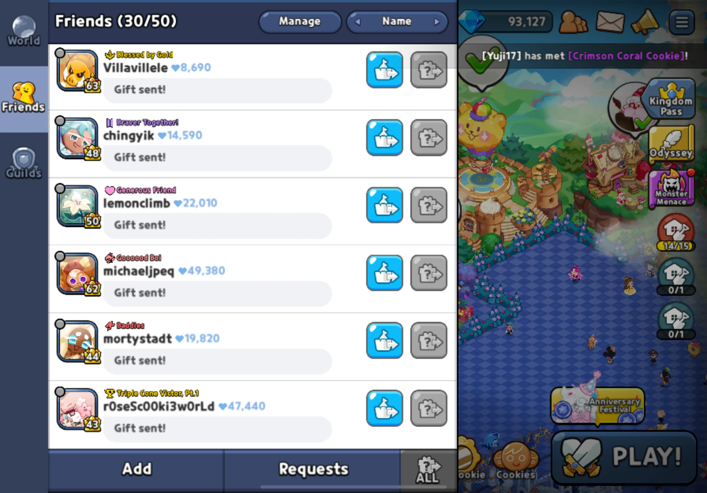 I didn’t know you can add 50 friends now in crk :O | HoYoLAB