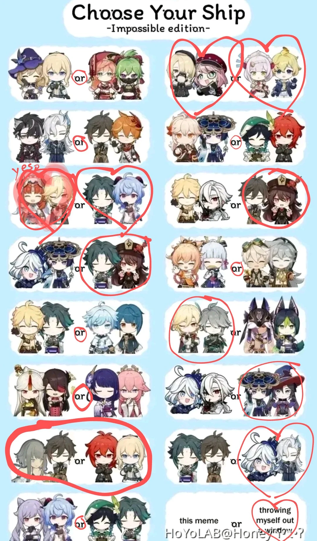 this or that for siblings and ships Genshin Impact | HoYoLAB