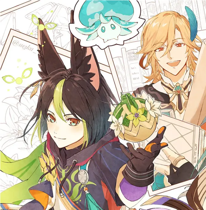 posting cute rarepairs, day two: KaveNari Genshin Impact | HoYoLAB