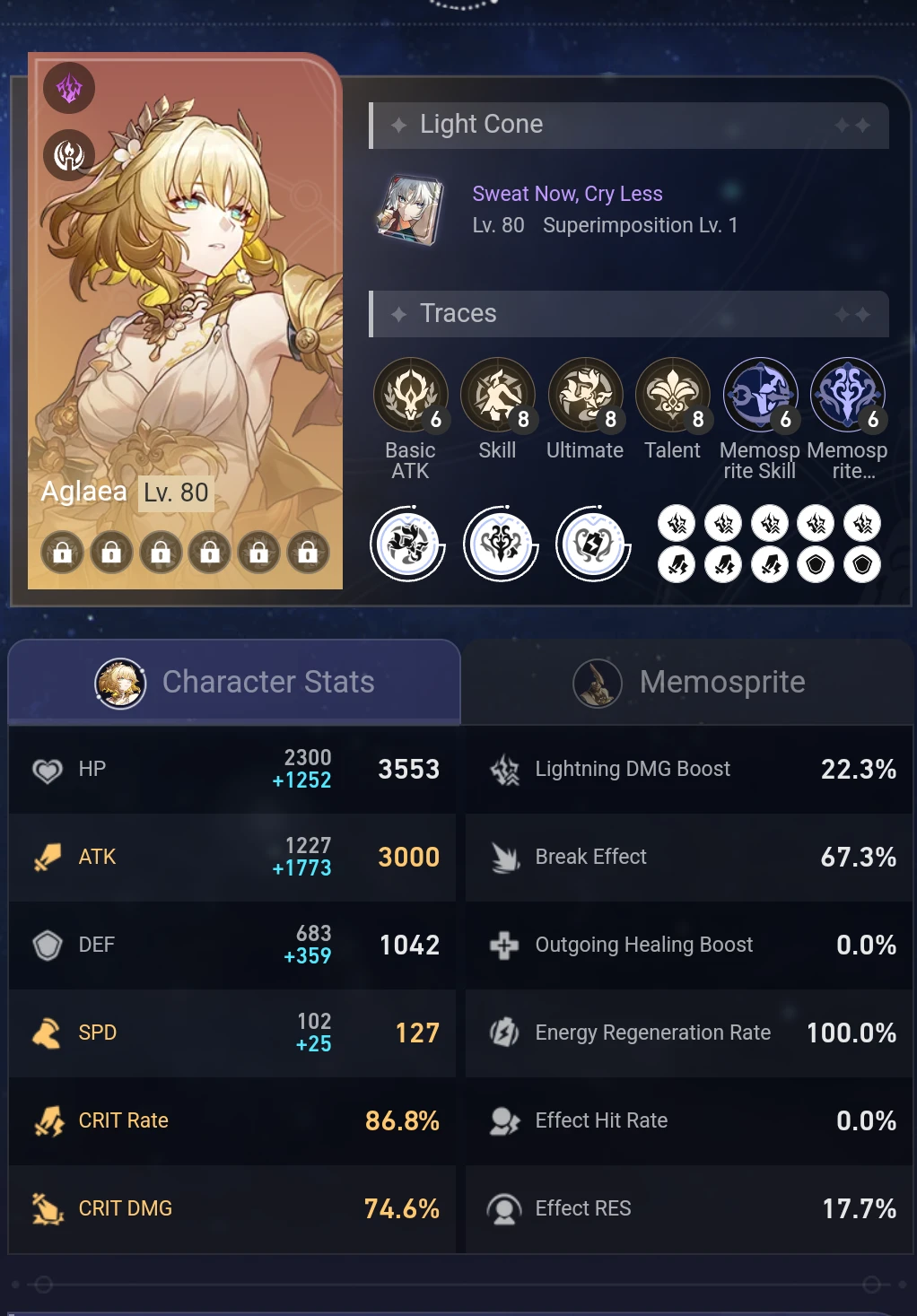I\'m stumped. Need help building Aglaea Honkai: Star Rail | HoYoLAB
