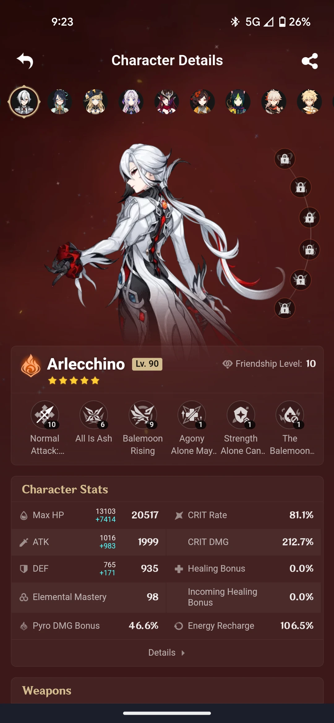 Rate my Arlecchino build in the comments :)) Genshin Impact | HoYoLAB